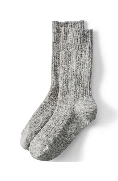 LANDS' END Marl Crew Socks - Dark Cameo Gray