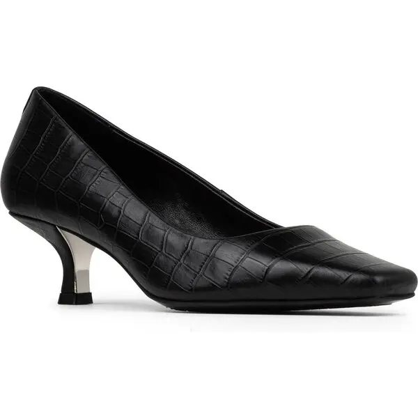 DONALD PLINER Kimbra Square-toe Pump - Black