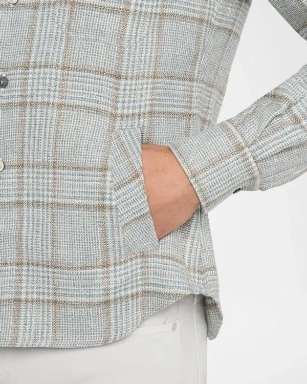 Kiton Apos;s Wool-blend Plaid Overshirt With Pockets