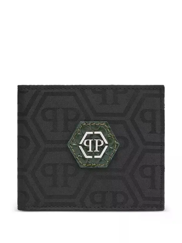 Philipp Plein Monogram-logo Wallet - Black
