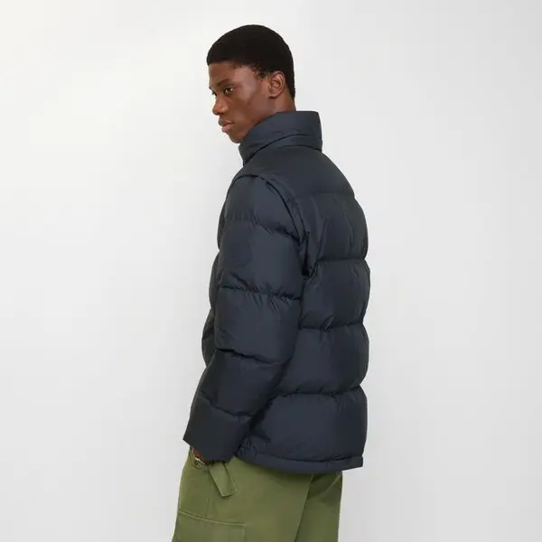 Burberry Detachable Sleeve Bideford Puffer Jacket - Navy