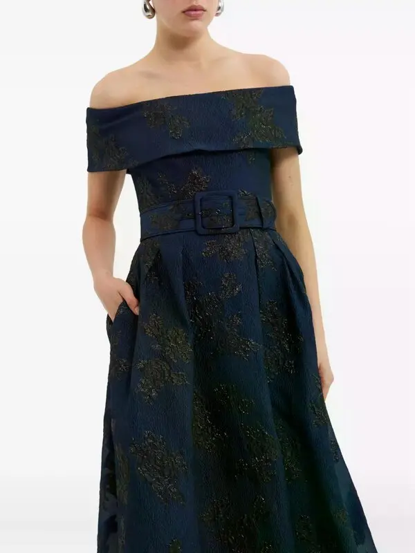 Rebecca Vallance Off-shoulder Floral Gown