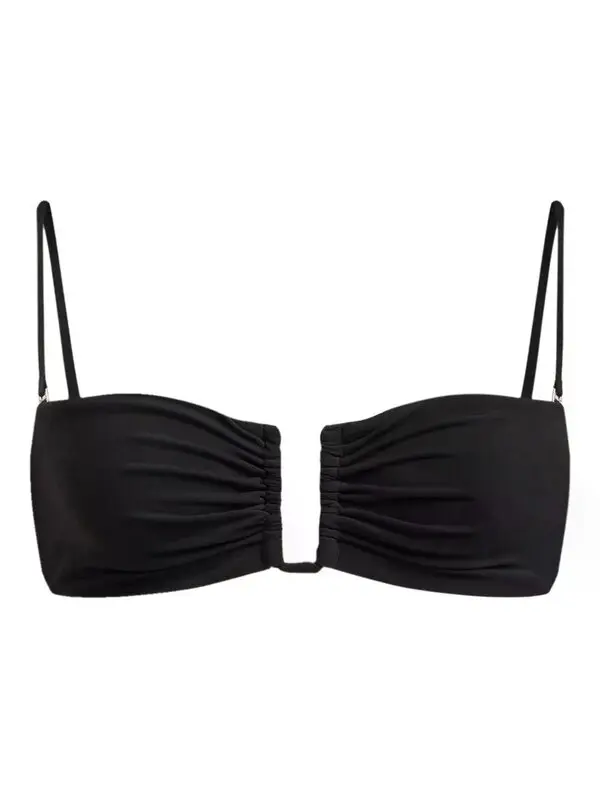 12 STOREEZ Rectangular Bikini Top - Black