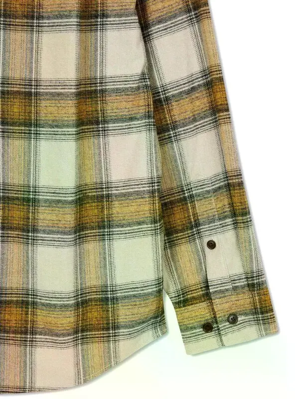 STUDIO TOMBOY Checked-pattern Chest-pocket Shirt - Neutrals
