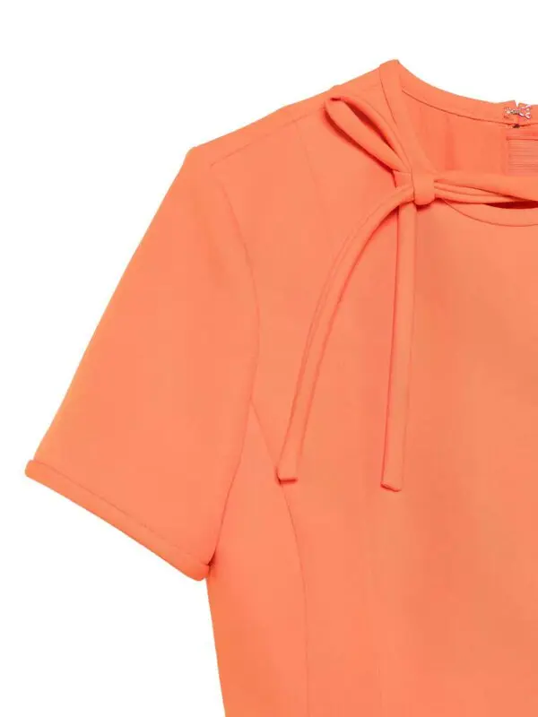 MSGM Neck-tie Mini Dress