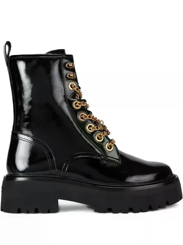 Kurt Geiger Matilda Charm Patent Leather Ankle Boots