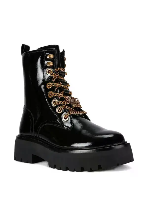 Kurt Geiger Matilda Charm Patent Leather Ankle Boots