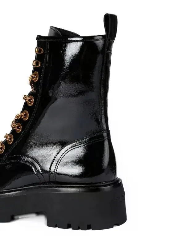 Kurt Geiger Matilda Charm Patent Leather Ankle Boots