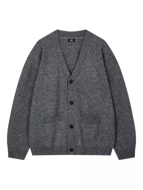 STUDIO TOMBOY Speckle-knit Button Cardigan - Grey
