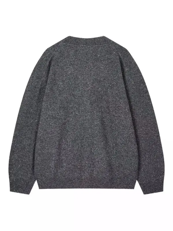 STUDIO TOMBOY Speckle-knit Button Cardigan - Grey