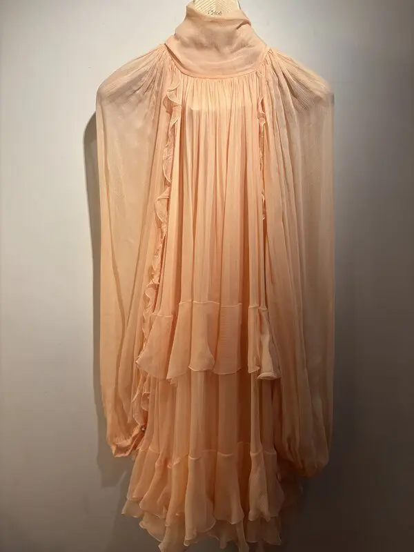 Chloé Long-sleeve Dress - Peach