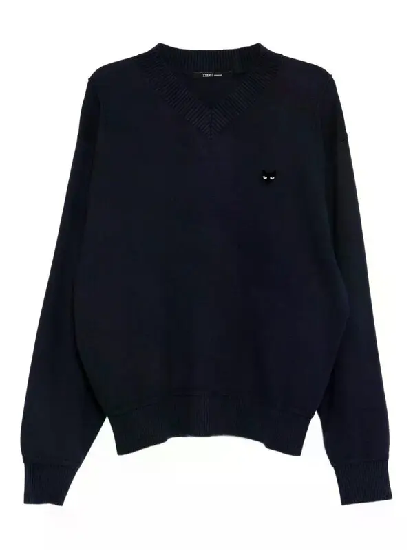 SONGZIO Cat-embroidered Pullover