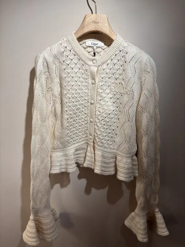 Chloé Pointelle Knit Cardigan