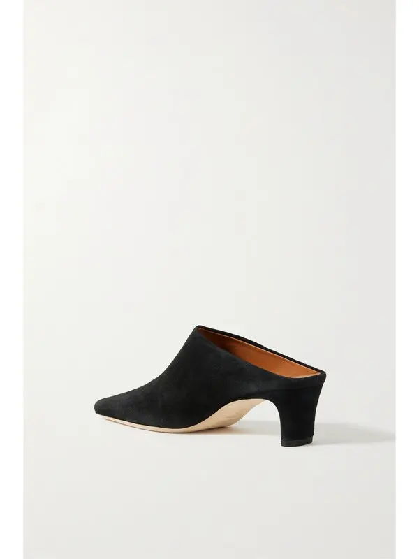 Staud Wally Suede Mules - Black