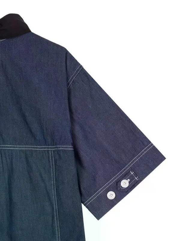 STUDIO TOMBOY Detachable-collar Denim Midi Dress