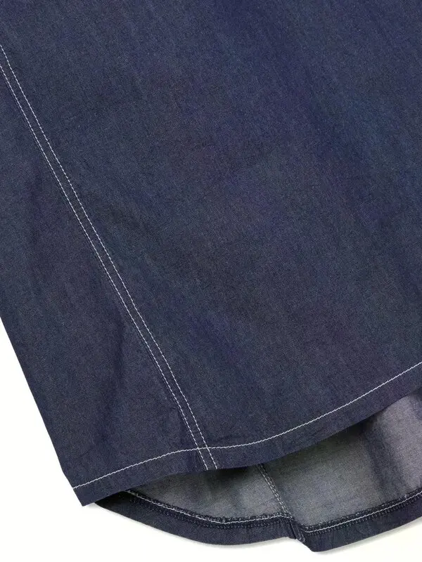 STUDIO TOMBOY Detachable-collar Denim Midi Dress