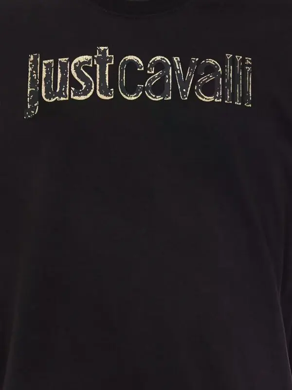 Just Cavalli Logo-embellished T-shirt - Black