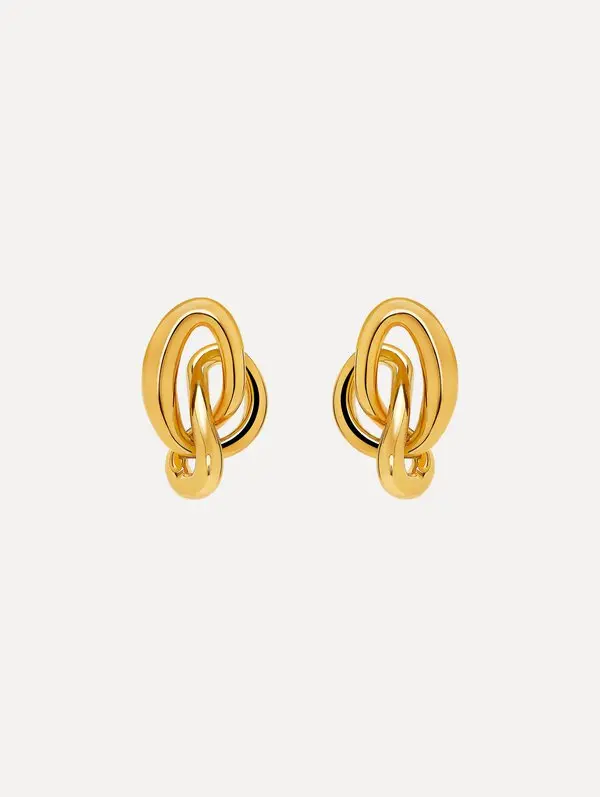 Oscar De La Renta O Knot Earrings - Gold