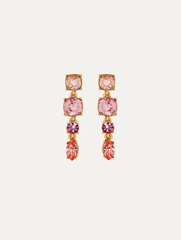 Oscar De La Renta Crystal Drop Earrings