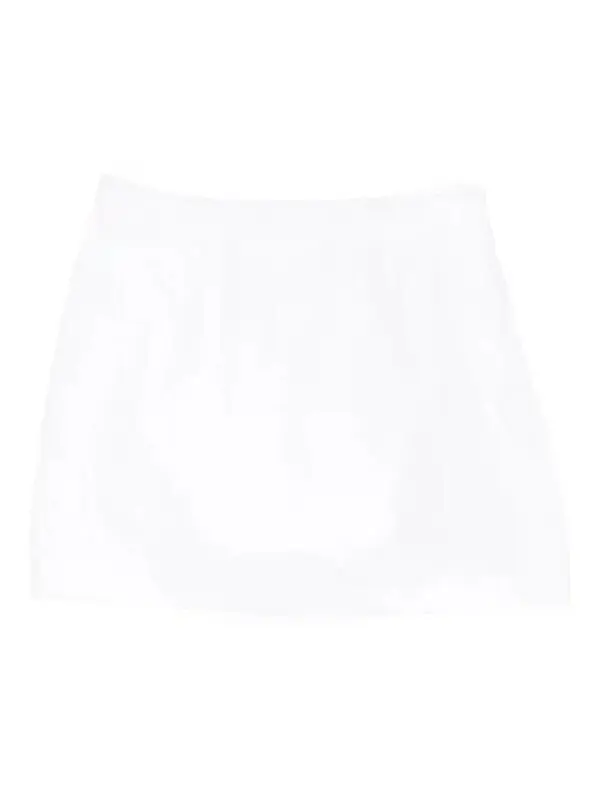 Posse A-line Cotton Skirt - White
