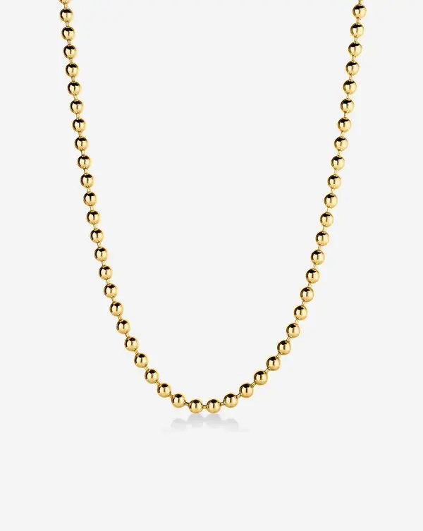 Ring Concierge 14k Yellow Gold Bead Chain Necklace - One-color