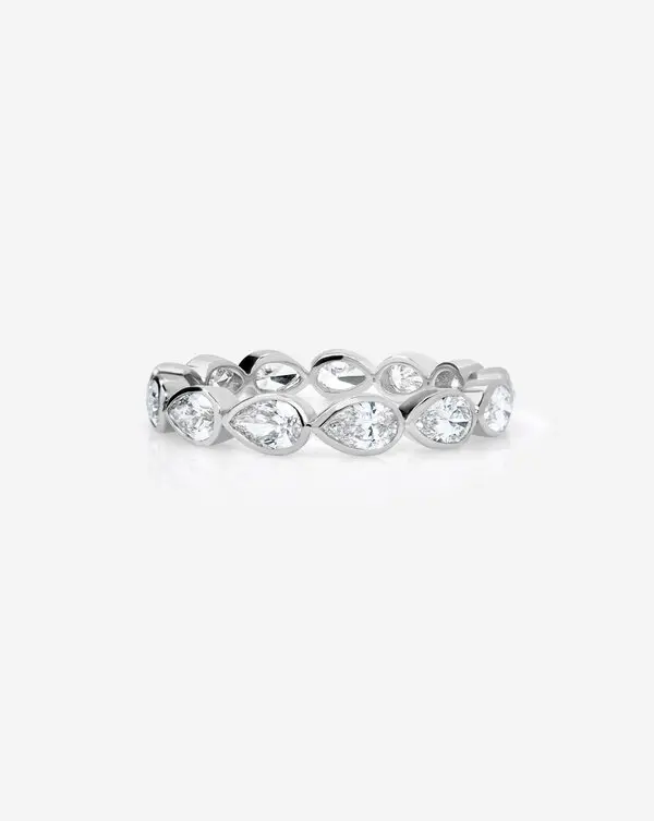 Ring Concierge Lab Diamond Bezel Eternity Band - Platinum