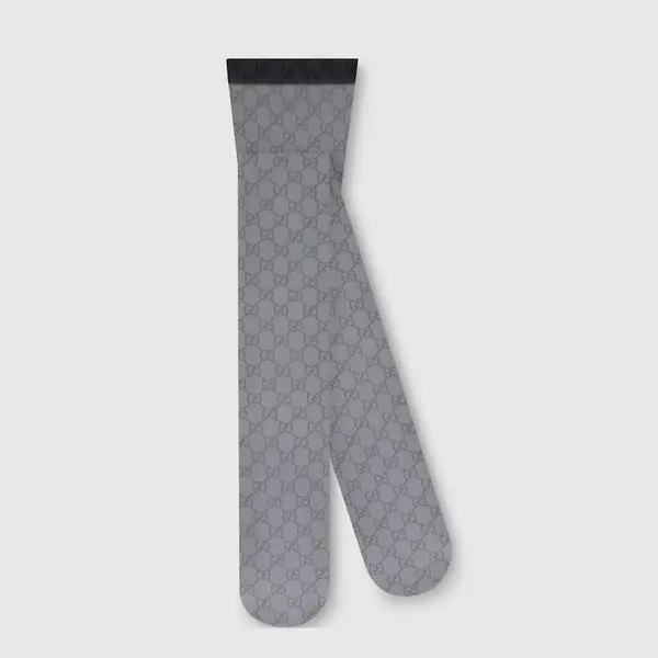 Gucci Gg Printed Tights - Black
