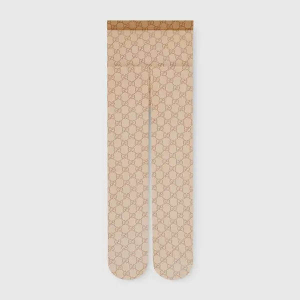 Gucci Gg Printed Tights - Beige