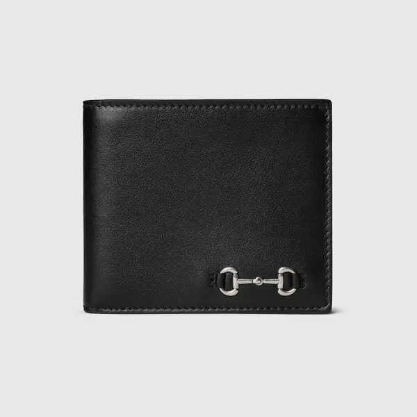 Gucci Bi-fold Wallet With Horsebit - Black