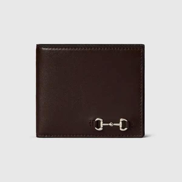 Gucci Bi-fold Wallet With Horsebit - Brown