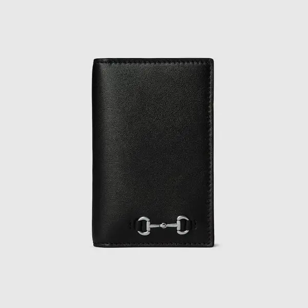 Gucci Long Card Case With Horsebit - Black