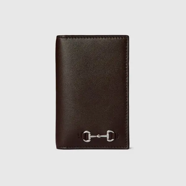 Gucci Long Card Case With Horsebit - Brown