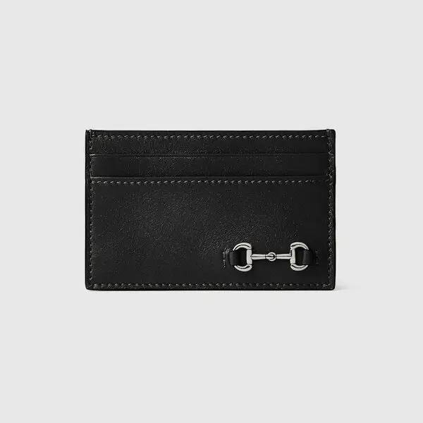 Gucci Card Case With Horsebit - Black