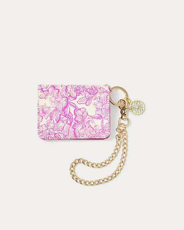 LILLY PULITZER Snap Card Case - Coconut Unforgettable Pink