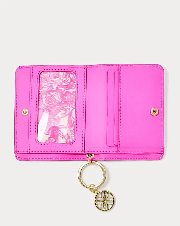 LILLY PULITZER Snap Card Case - Coconut Unforgettable Pink