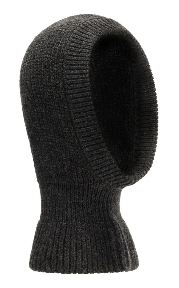 LEMAIRE Ribbed Alpaca-wool Hood - Brown