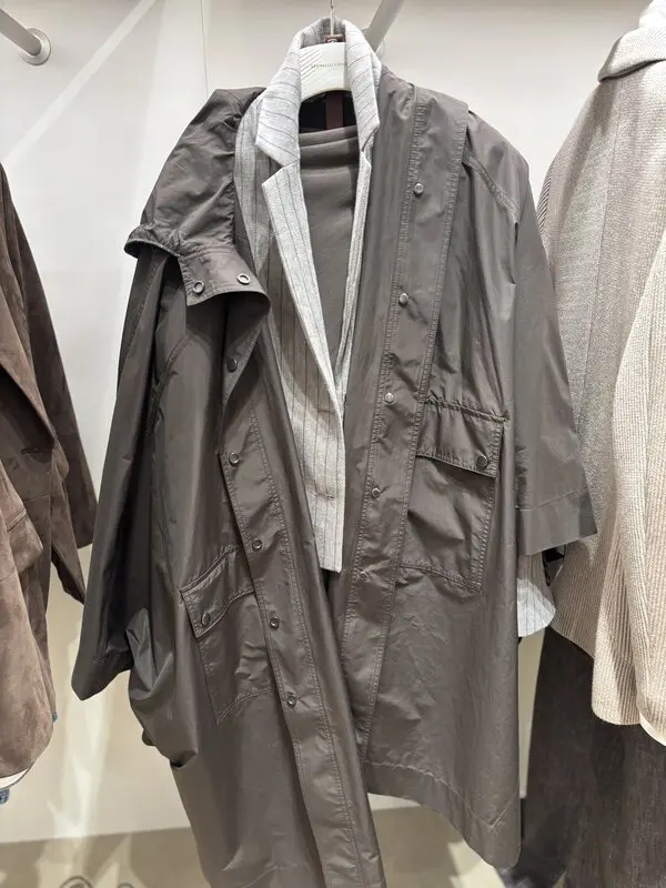 Brunello Cucinelli Parka With Monili - Brown