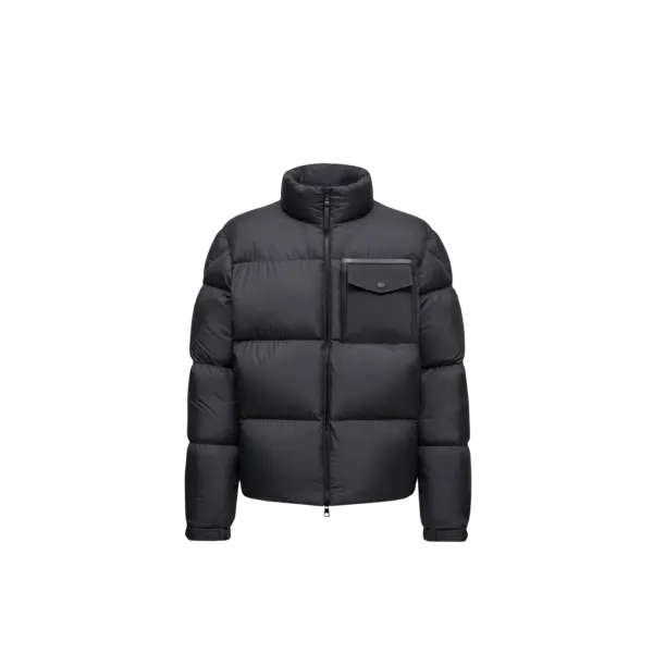 Moncler Chinon Square-quilted Short Down Jacket - Black