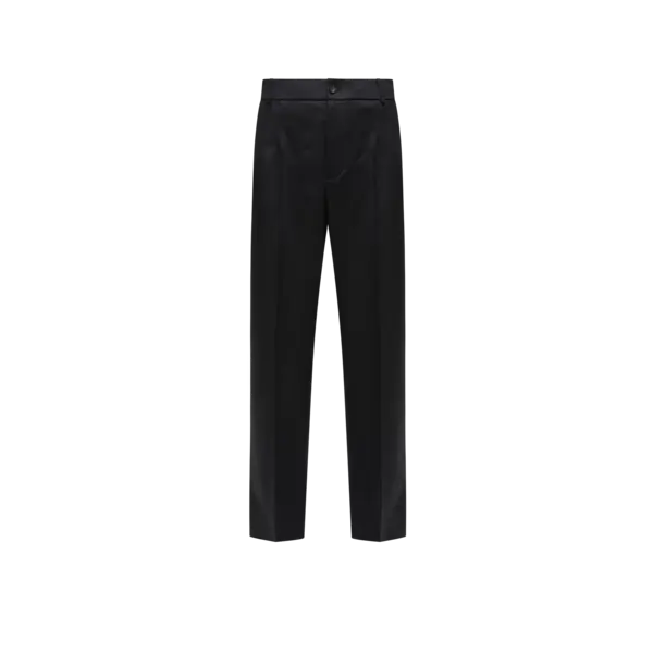 Moncler Wool Flannel Tailored Trousers - Black