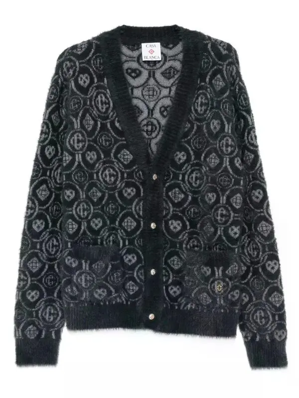 Casablanca Logo-pattern V-neck Cardigan