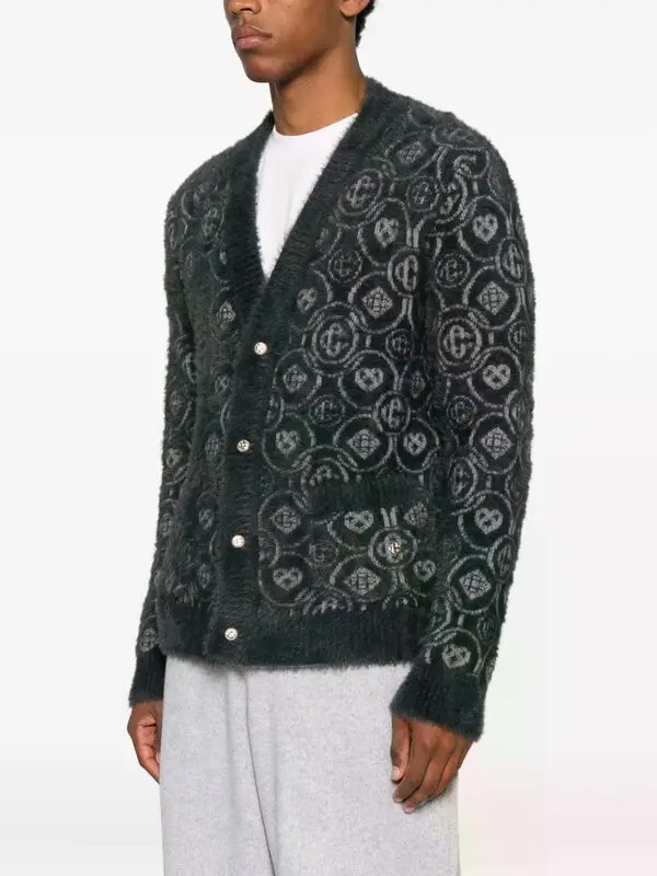 Casablanca Logo-pattern V-neck Cardigan