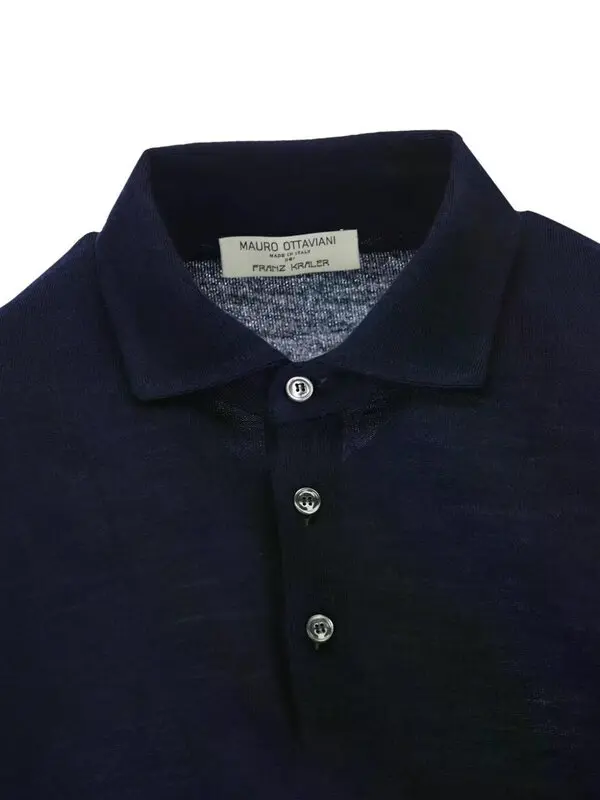 MAURO OTTAVIANI Button-placket Wool Polo Shirt