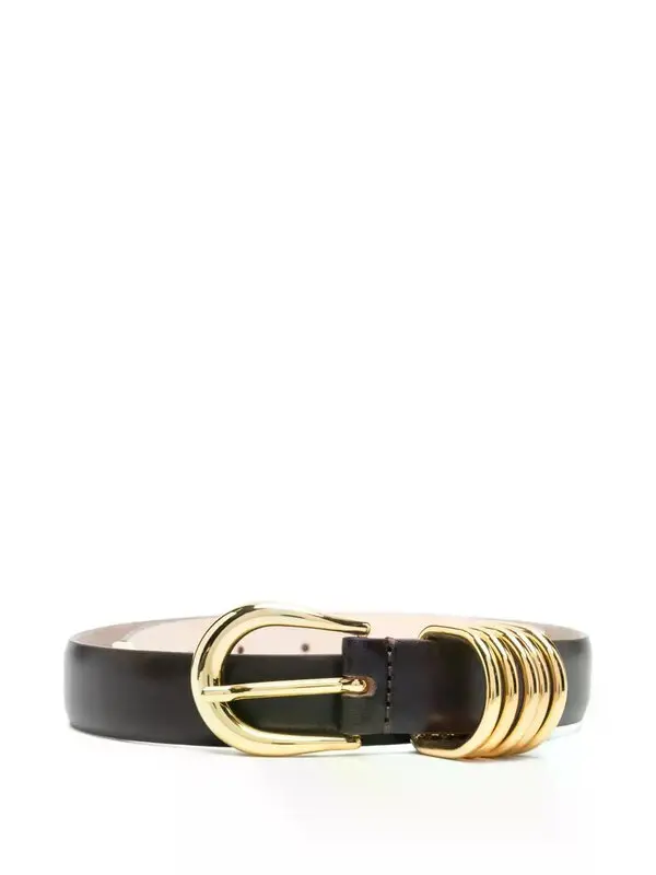 DEHANCHE Ring-detail Leather Belt - Brown