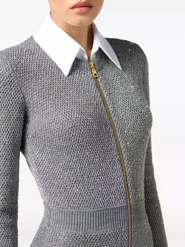 Elisabetta Franchi Sequin-embellished Knitted Jumpsuit