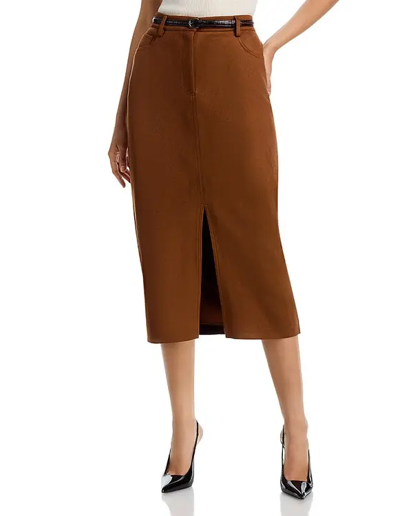 T Tahari Slim Slit Front Skirt