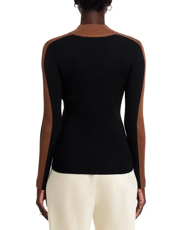 T Tahari Striped Sleeve Sweater