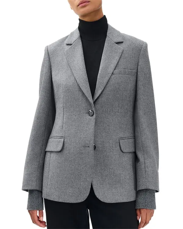 Rag & Bone Frank Knit Combo Blazer - Gray