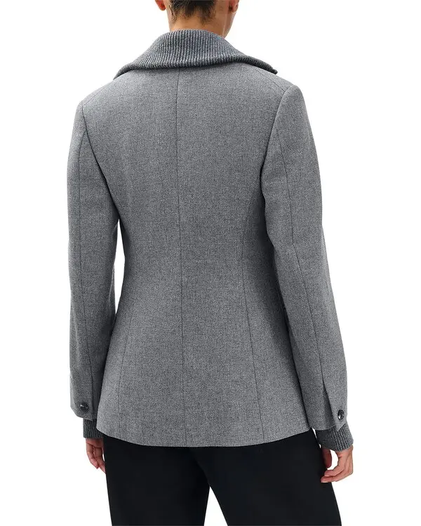 Rag & Bone Frank Knit Combo Blazer - Gray