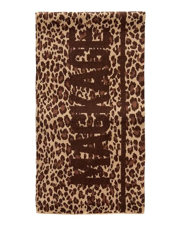 Mackage Juno-a Leopard Print Jacquard Knit Scarf - Cheetah