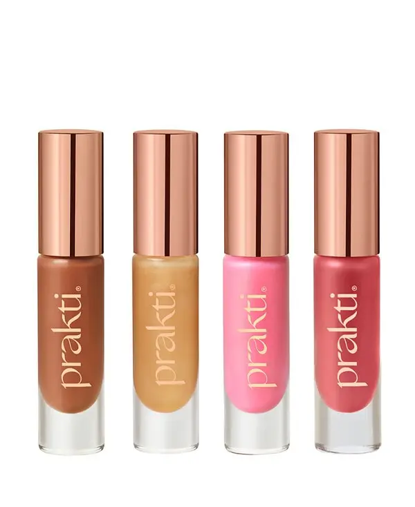 PRAKTI Khushikiss Nourishing Lip Oil Sethigh Shine Plumping & Hydration Set - No Color